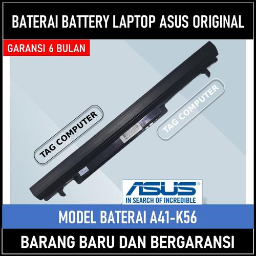 Jual ORIGINAL BATERAI ASUS A46 K46 A41-K56 A42-K56 A31-K56 - Jakarta ...