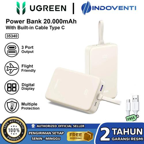 Promo UGREEN Power Bank 5.000mAh 10.000mAh 20.000mAh PD QC 3.0 Fast ...