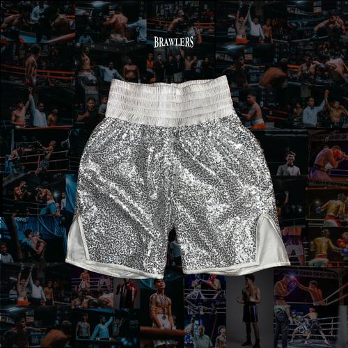 Jual Brawlers Special Custom Boxing Trunks Pro-Style "White Star" - M ...