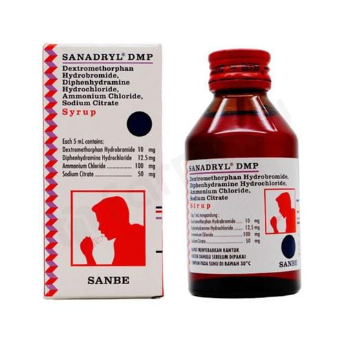 Jual SANADRYL DMP SIRUP, Sirup Obat Batuk Kering Anak / Dewasa - 60ML ...