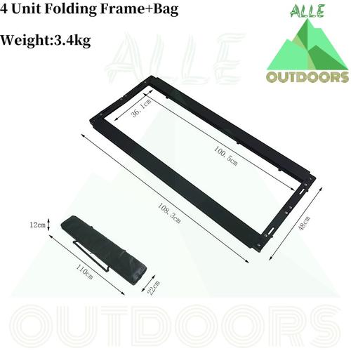Jual Camping IGT Table, Folding Frame Outdoor Aluminum Alloy, 4 Unit Framework, Meja Camping IGT ...