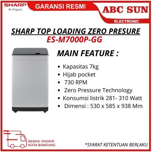 Promo Sharp Esm7000 pgg Mesin Cuci 1 Tabung 7 kg Quick Wash Zero ...