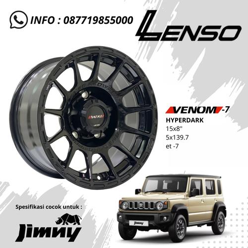 Jual Velg R15 Lenso Venom-7 Thailand PCD 5x139.7 15x8 5x139.7 et -7 Hyperdark Jimny - Kota ...