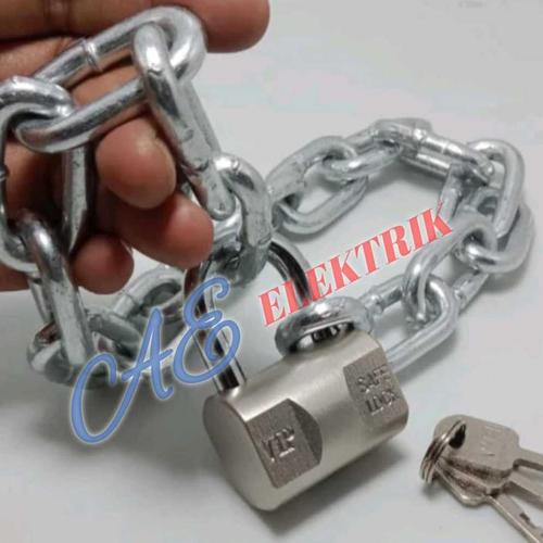 Jual Paket Rantai Besi kapal + Gembok 40mm Anti Maling / Rantai Besi ...