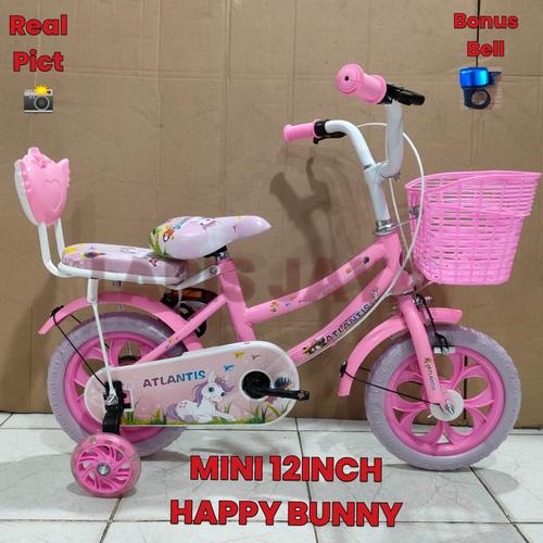 Jual SEPEDA ANAK PEREMPUAN mini 12 inch ATLANTIS HAPPY BUNNY BAN EVA ...