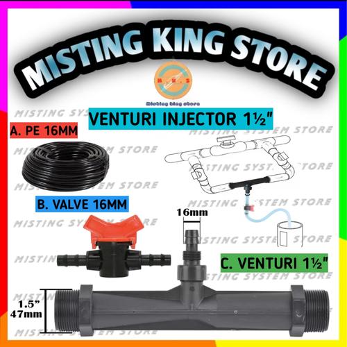 Jual VENTURI INJECTOR 1 1/2 INCH VENTURY FERTILIZER IRIGASI PUPUK OZON KOLAM IKAN GELEMBUNG ...