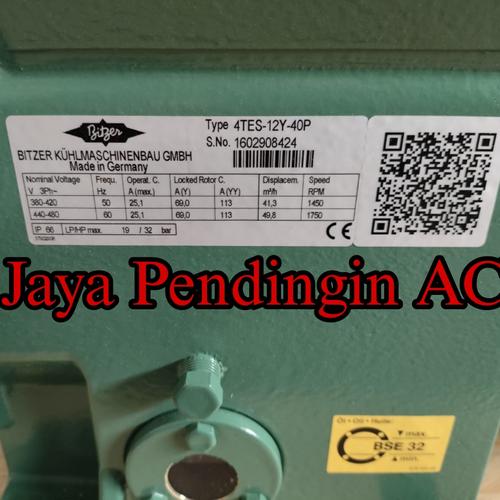 Jual Compressor BITZER Type 4TES-12Y-40P/ kompresor bitzer 3 phase ...