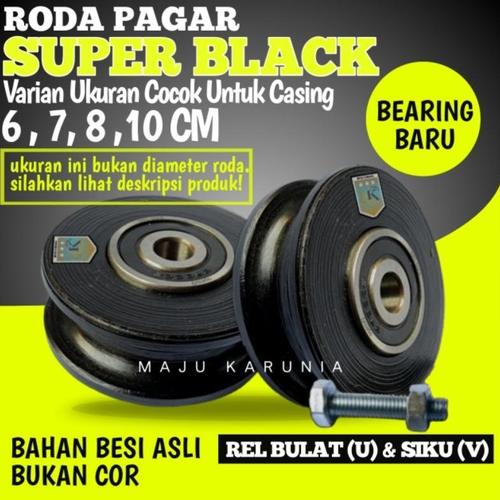 Jual Roda Pagar Besi Bubut Super Black 6cm , 7cm , 8cm & 10cm Tanpa ...