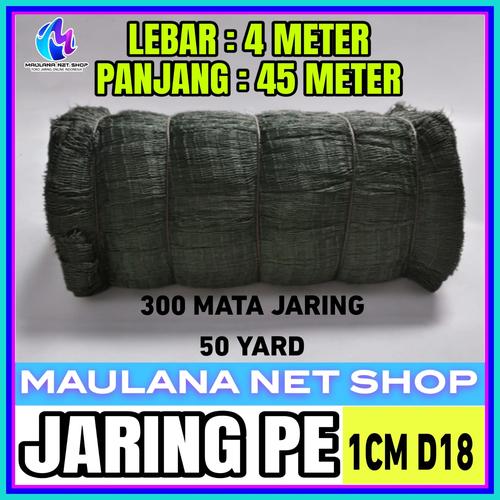 Jual Jaring PE Lubang 1cm D18 Besar 45m x 4m untuk Pengaman Kolam Ikan ...