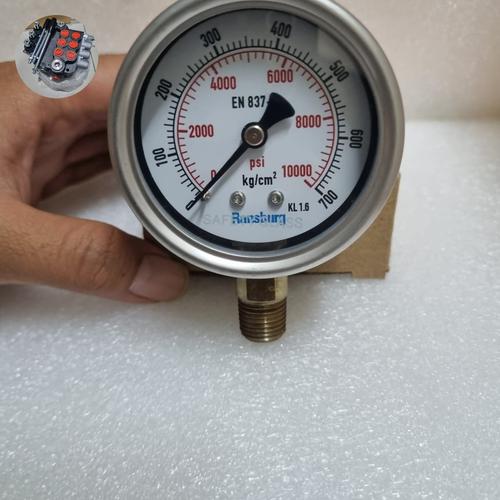 Jual 700 Bar Manometer Gauge 2,5 inchi SS Brass RANSBURG - Jakarta ...