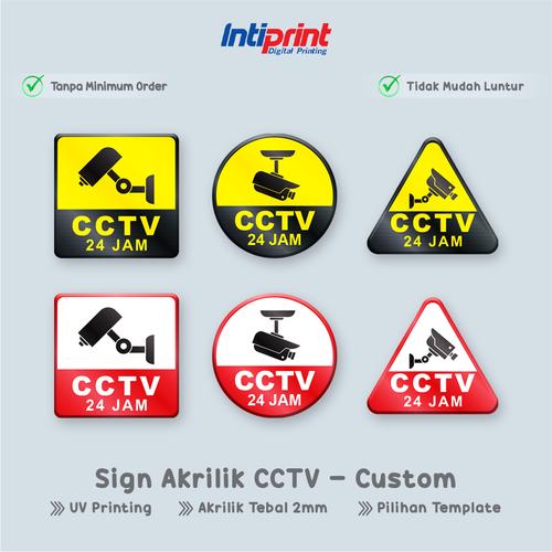 Jual Sign CCTV 24 JAM Custom PRINT UV - Sign Board Acrylic, Signage ...