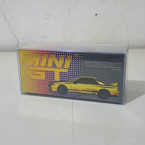 Jual Mini GT 671 Nissan Skyline GT-R Top Secret Gold Chrome w/ Carbon ...