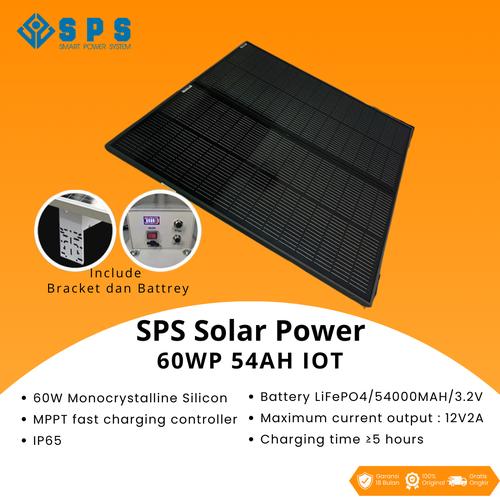 Jual SPS Solar Panel 60/80/100WP Tenaga Matahari 12V 54AH IOT Lithium ...
