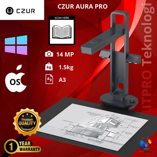 Jual CZUR Aura Pro - Book & Document Scanner, Capture A3 & A4- Book ...