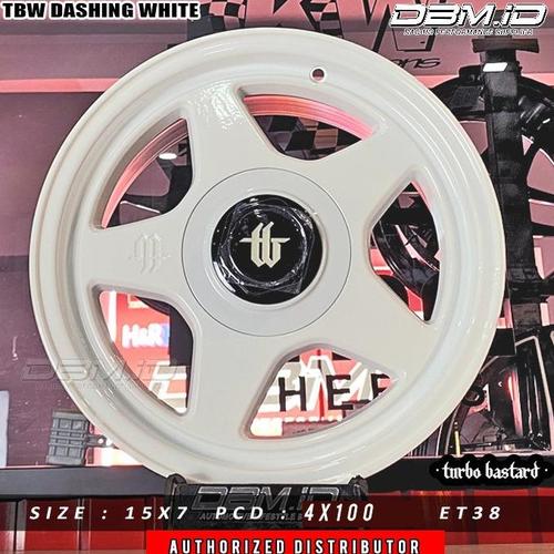 Jual Velg Mobil TBW Turbo Bastard Dashing R15 4x100 White putih - Kota ...