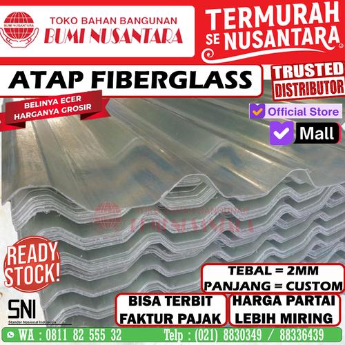 Jual Spandek Fiberglass 6M Tebal 2mm Atap Fiber Glass Serat Tahan Cuaca ...