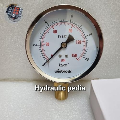 Jual 6 Bar Pressure gauge 4 inch besi WIEBROCK // Manometer Gauge 4 ...
