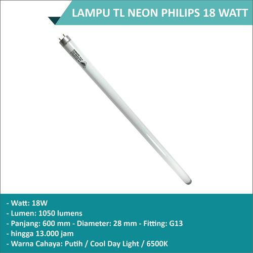 Jual Lampu TL Neon Philips 18 Watt / Lampu Philips TL Neon Led Tube ...