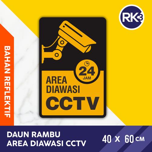 Jual Rambu Area Diawasi CCTV - Ukuran 40cm x 60cm - Bahan Aluminium ...