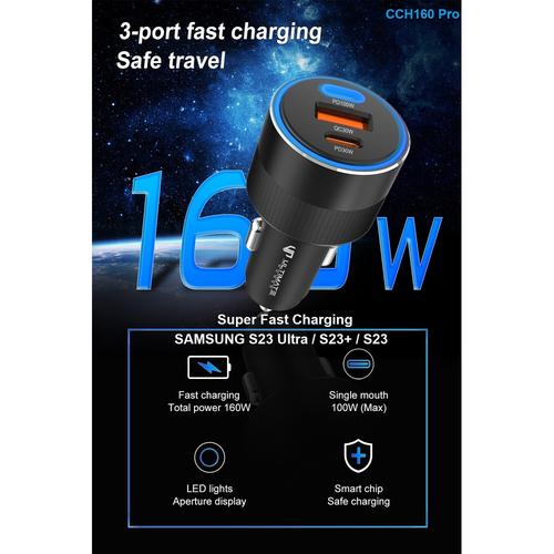 Jual Car Charger Mobil 160W Samsung Galaxy S23 Ultra S23+ S23 Plus ...