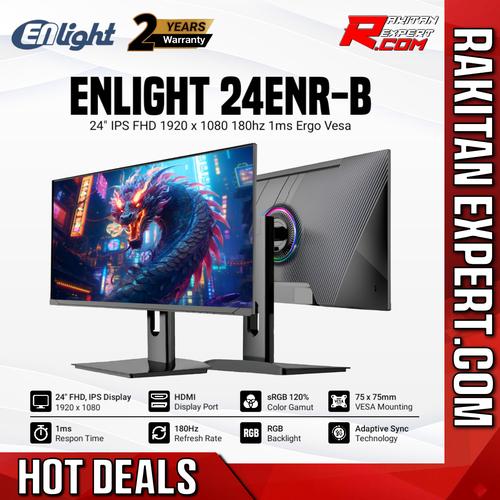 Promo Monitor LED Enlight 24ENR-B 24" IPS 1920x1080 FHD 180Hz 1ms HDMI ...