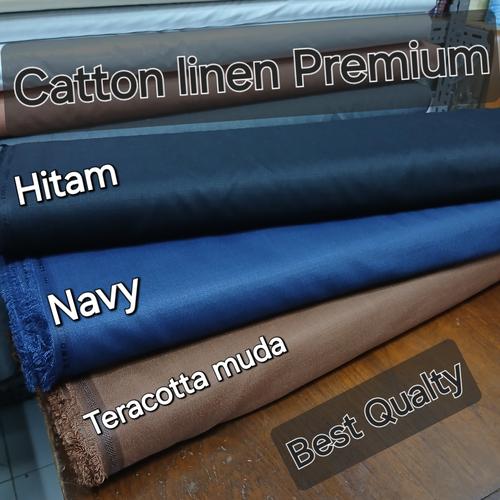 Jual Bahan kain katun linen Premium /kain katun linen polos /kain linen ...