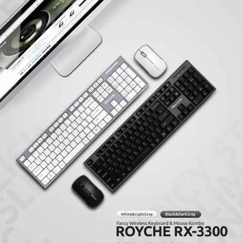 Jual Royche Wireless Keyboard & Mouse Combo Korea Hanguel - Hitam ...