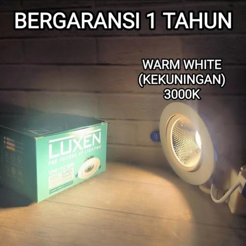 Jual LUXEN LAMPU LED COB CLASSIC DOWNLIGHT SPOTLIGHT 12W 12 WATT BERGARANSI - NATURAL 4000K ...
