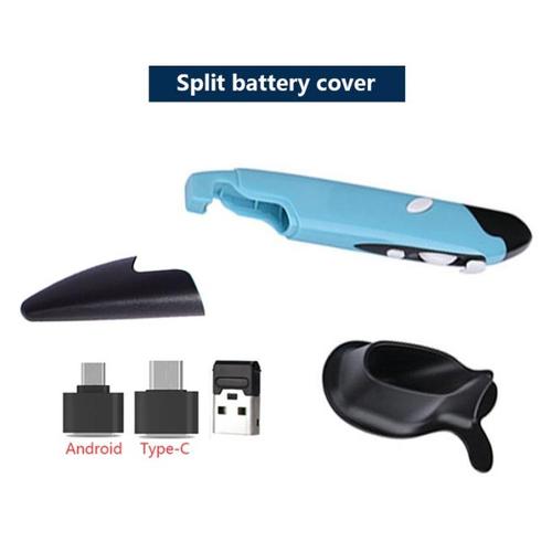 Jual Vertical Pen Mouse Wireless Ergonomic Grip 800-1600 DPI Pulpen ...