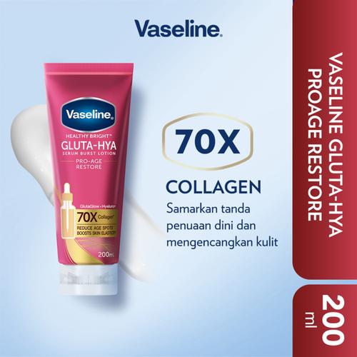Promo Vaseline Healthy Bright GLUTA-HYA Serum Burst Lotion Pro-Age ...