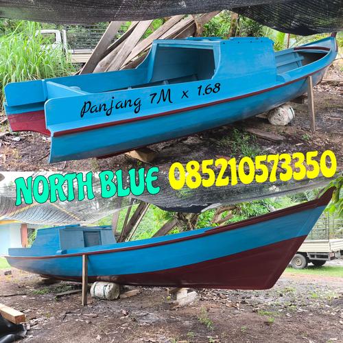 Jual Kapal Perahu Nelayan Boat Ukuran Panjang 7Meter X 1.68M Kayu Full ...