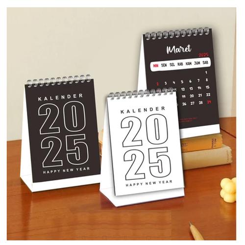 Jual new-kalender Meja / Kalender Duduk Bulanan Tahun 2025 - Putih ...