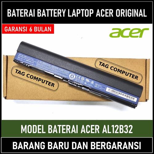 Jual BATERAI ORIGINAL ACER ASPIRE ONE 725 756 AO725 AO756 V5-121 AL12B32 - 4 CELL /SLIM ...