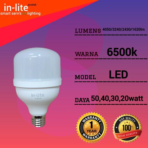 Jual Lampu LED INLITE Bulb Tabung Kapsul INBC004 50W E27 220V - Jakarta ...