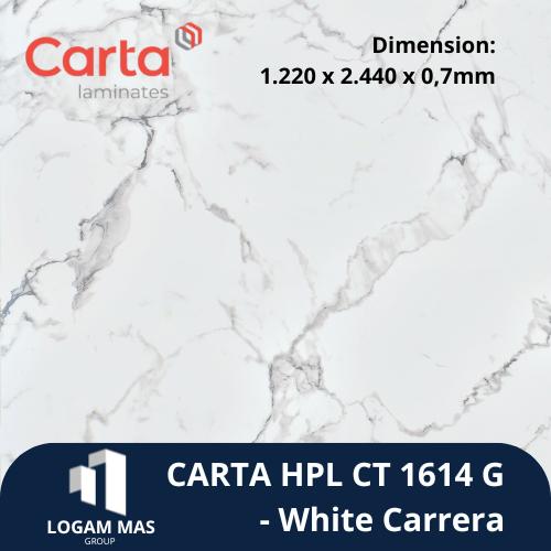 Jual CARTA HPL CT 1614 G - White Carrera Gloss - High Pressure ...