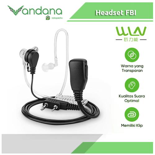 Jual Headset WLN Model FBI untuk Walkie Talkie Black Transparant - 3 ...