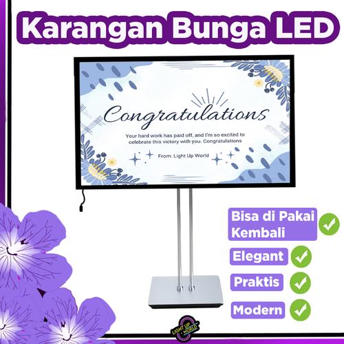 Promo Karangan Bunga LED Frame Bisa Congratulation, Wedding, Duka Cita ...