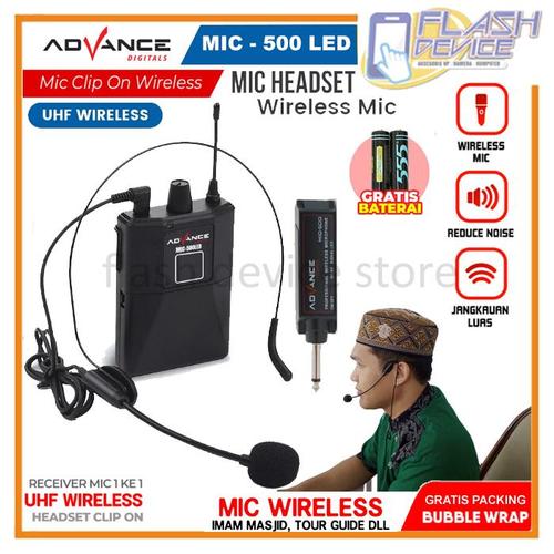 Jual Microphone Bando Wireless Advance 500 Mic Clip On untuk Imam ...