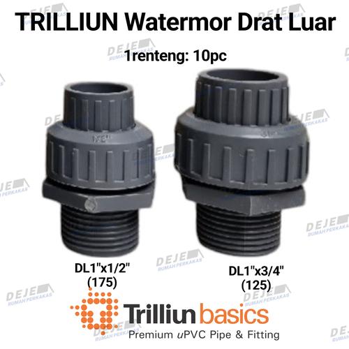 Jual TRILLIUN Watermur Watermor Water Mur Mor Drat Luar DL PVC 1" 1/2 ...