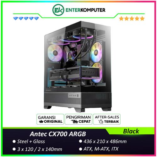 Promo Casing Antec CX700 ARGB - Mid-Tower Gaming Case - Type-C 3.2 Gen ...