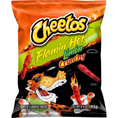 Promo [BIG SIZE] Cheetos Crunchy Flamin Hot Limon 8 OZ - Cheese Snack ...