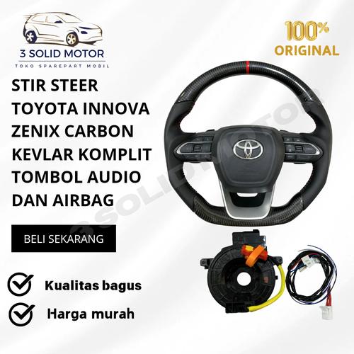 Jual STIR STEER TOYOTA INNOVA ZENIX CARBON KEVLAR KOMPLIT AUDIO DAN ...