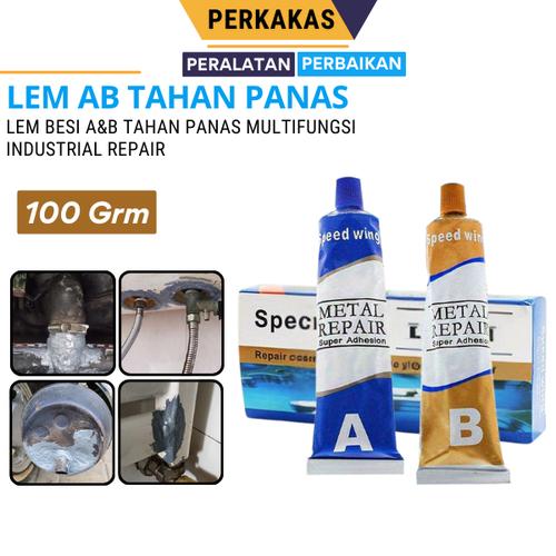 Promo Lem Epoxy AB Lem Besi Logam Kayu Keramik Plastik Tahan Panas ...
