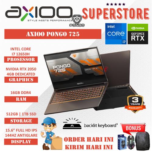 Jual LAPTOP GAMING AXIOO PONGO 725 INTEL I7 12650H 16GB 1TB RTX 2050 ...