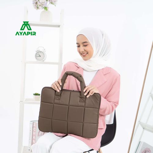 Promo Tas laptop totebag puffy laptop tas pelindung laptop sarung laptop - Fuschia Pink - Kab ...