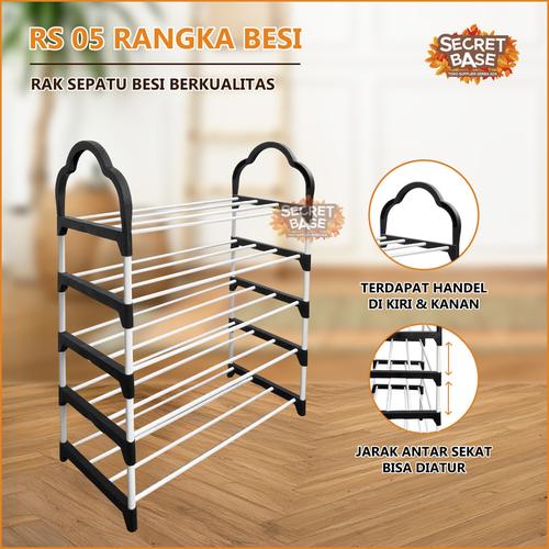 Promo RS 05 RANGKA BESI - Rak Sandal 5 Susun / Rak Sepatu Gantungan ...