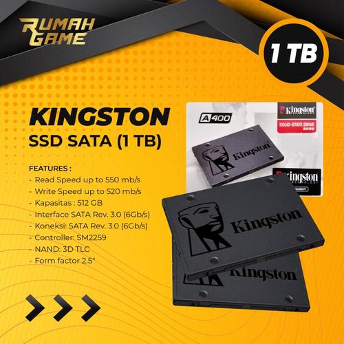 Jual SSD INTERNAL SATA KINGSTON 1TB 2.5INCH SOLID STATE DRIVE - Kota ...