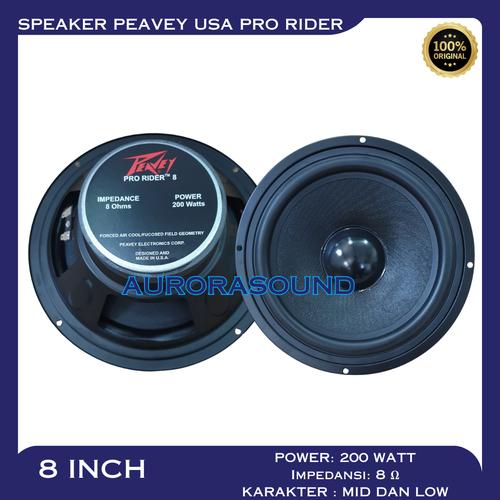 Jual SPEAKER PEAVEY 8 INCH 8IN 8" KOMPONEN SPEAKER PRO RIDER 200 WATT ...
