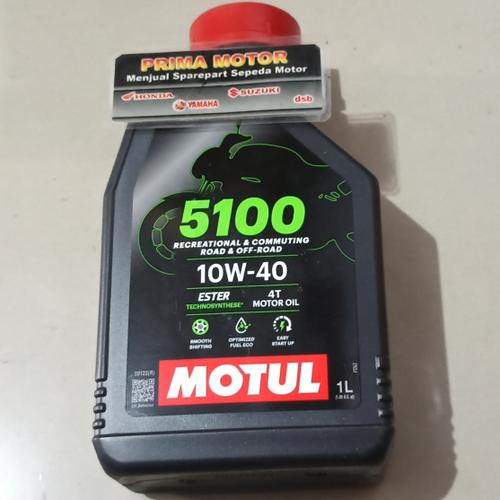 Jual OLI MOTUL 5100 4T 10W 40 1000 ML ESTER ORIGINAL OLI MESIN MOTUL ...