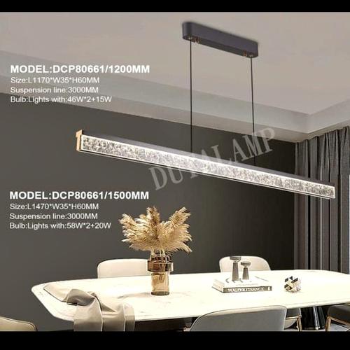 Jual Lampu Gantung Linear 150cm 80661 SilverGray 120cm Lampu Hias ...